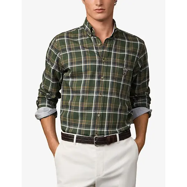 HACKETT Heritage-plaid Classic-fit Cotton Shirt