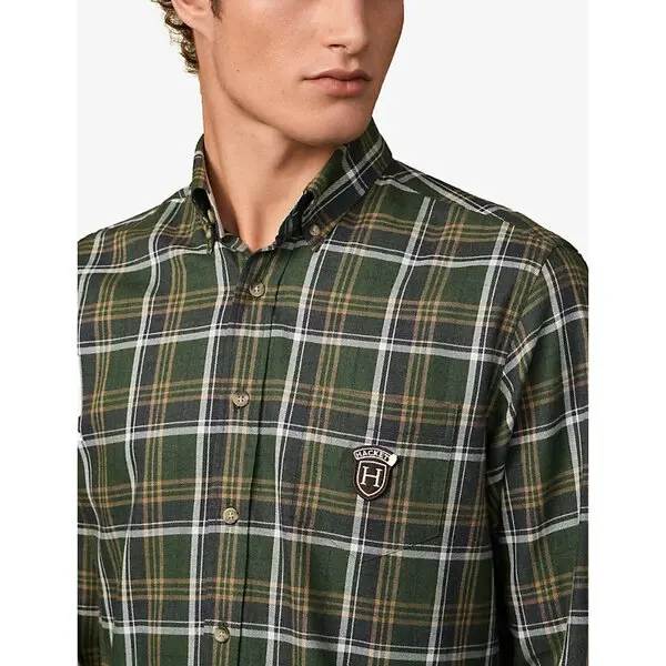 HACKETT Heritage-plaid Classic-fit Cotton Shirt