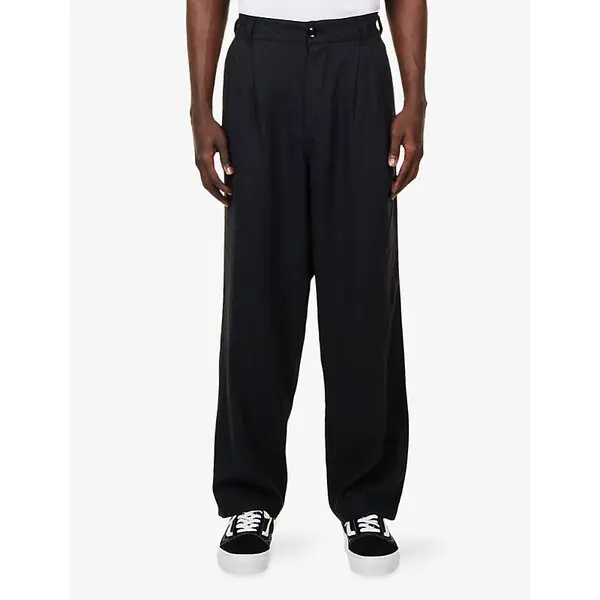 Obey Double-pleated Woven Trousers
