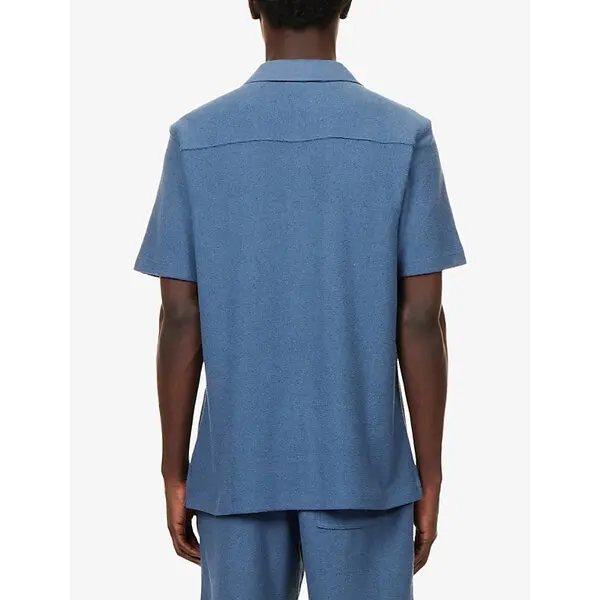 Paige Oliver Short-sleeve Cotton-blend Shirt