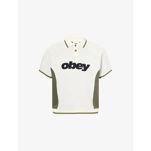 Obey Sport Logo-print Knitted Polo Top