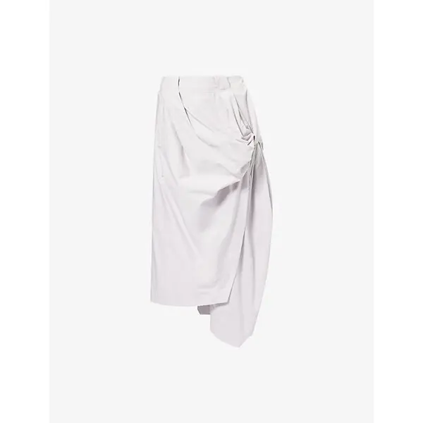 Issey Miyake Twist Draped Cotton Trousers