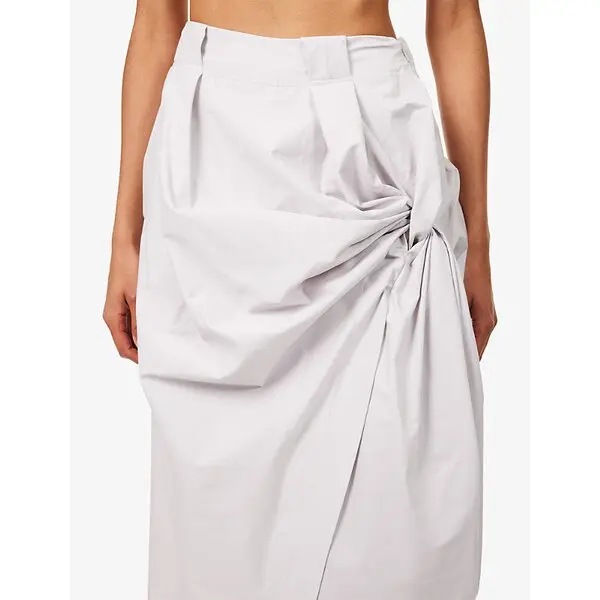Issey Miyake Twist Draped Cotton Trousers