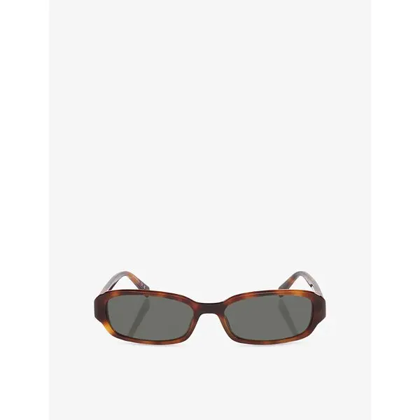 Saint Laurent Sl 872 Oval Acetate Sunglasses - Brown