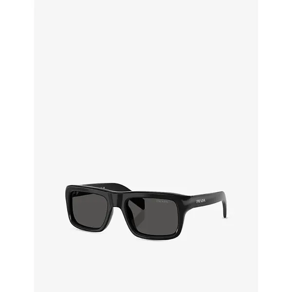 Prada Square Frame Acetate Sunglasses - Black