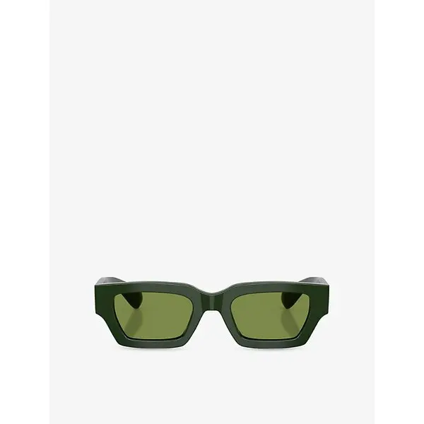 Oliver Spencer Jil Sander Edition 6 Rectangle-frame Acetate Sunglasses - Green