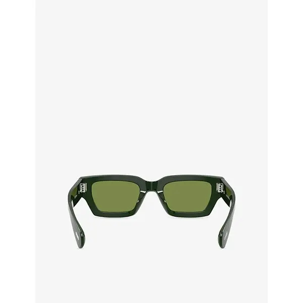 Oliver Spencer Jil Sander Edition 6 Rectangle-frame Acetate Sunglasses - Green