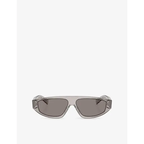 Prada Irregular Frame Acetate Sunglasses - Grey