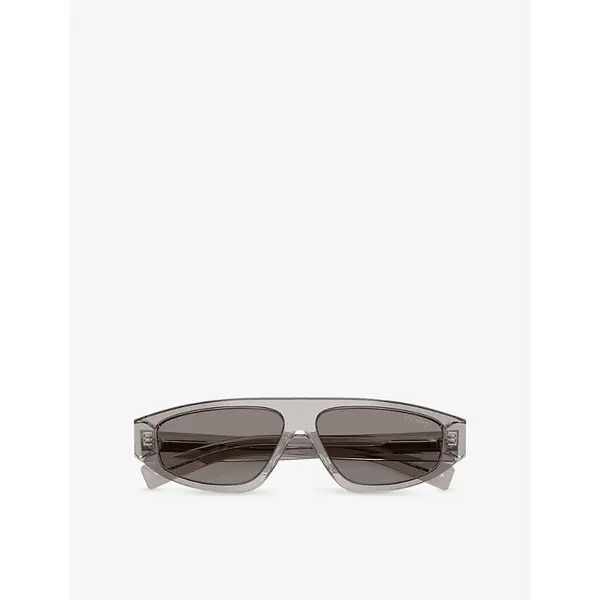 Prada Irregular Frame Acetate Sunglasses - Grey