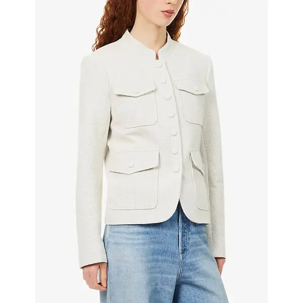 Rag & Bone Mercer Stand Collar Stretch-cotton Jacket