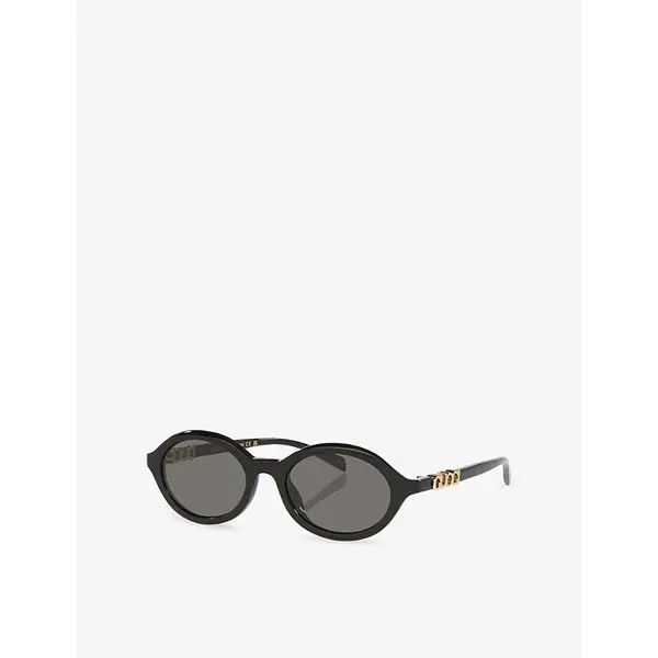 Gucci Oval-frame Acetate Sunglasses