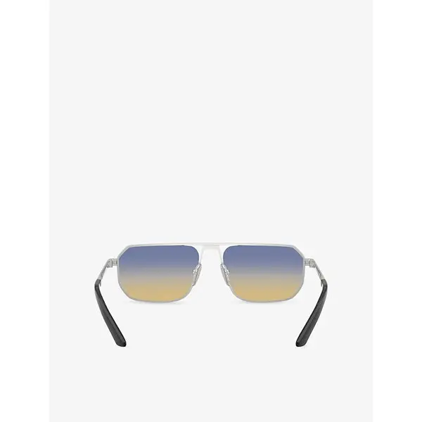 Prada Rectangular-frame Metal Sunglasses