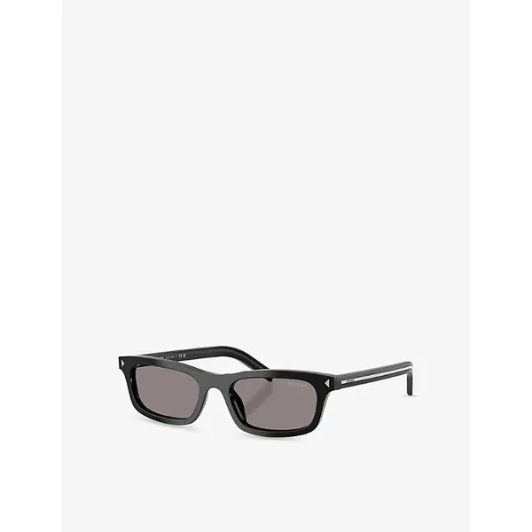 Prada Rectangle Acetate Sunglasses - Black