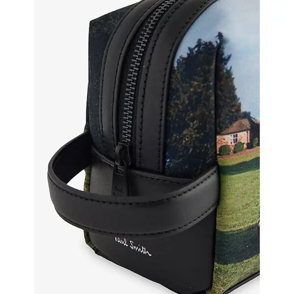 Paul Smith Faux-leather Wash Bag With Graphic Print