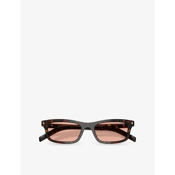 Prada Rectangle-frame Tortoiseshell Acetate Sunglasses - Brown