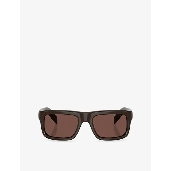 Prada Square-frame Acetate Sunglasses - Brown