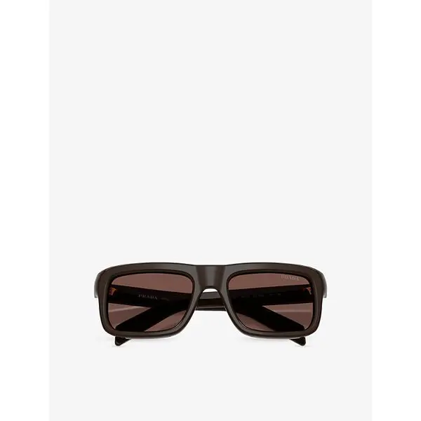 Prada Square-frame Acetate Sunglasses - Brown
