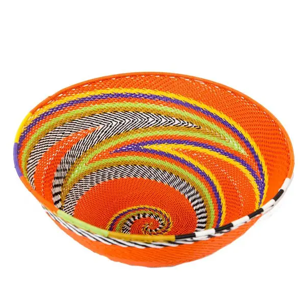 Botanical Boys Zulu Telephone Wire Bowl Tr Eighteen - Orange