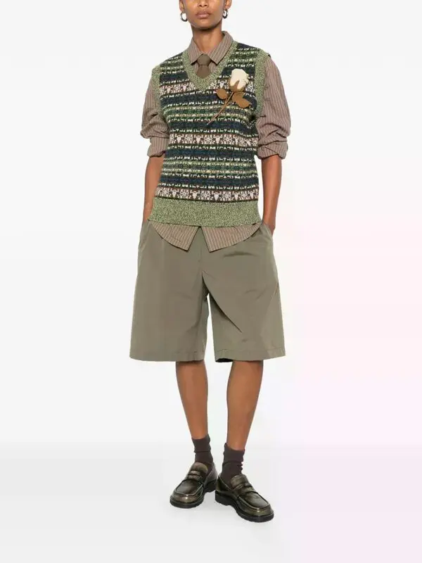 KA WA KEY Grandpa's Rose V-neck Vest