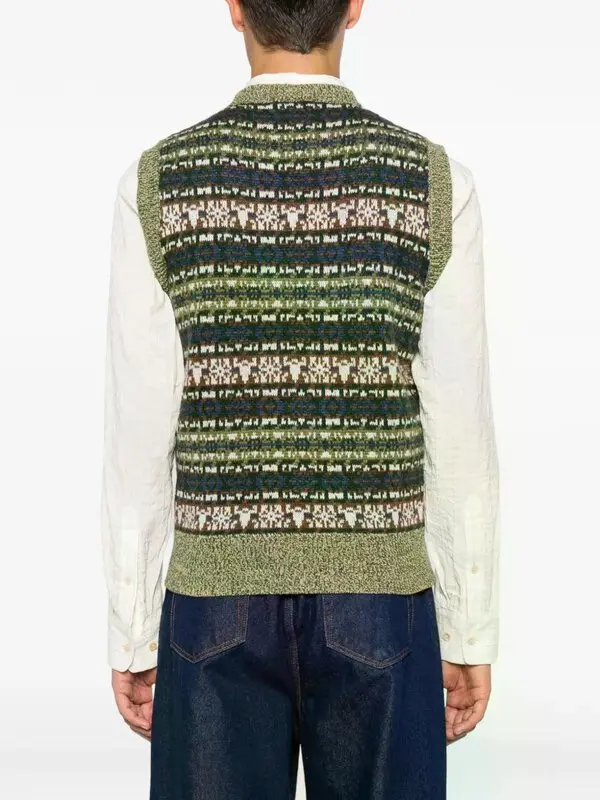 KA WA KEY Grandpa's Rose V-neck Vest