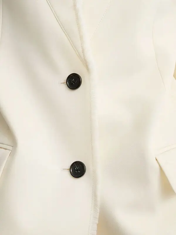 TOTEME Raw Lapel Blazer - Cream