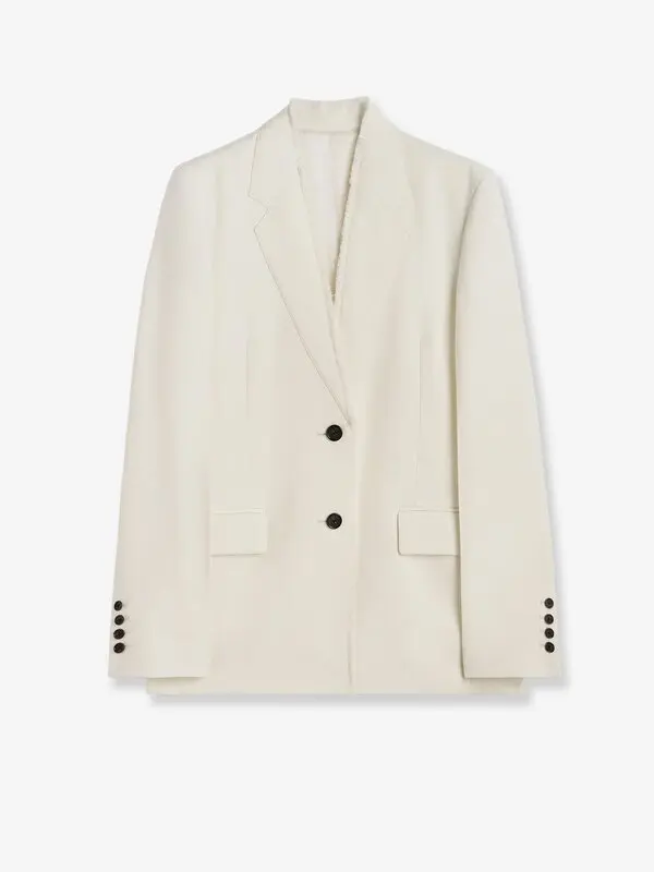 TOTEME Raw Lapel Blazer - Cream