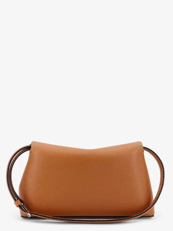 TOTEME T-lock Leather Clutch - Tan