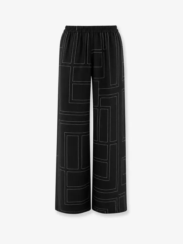 TOTEME Organic Silk Trousers - Black