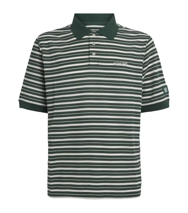 MANORS Piqué Stripe Goat Polo Shirt