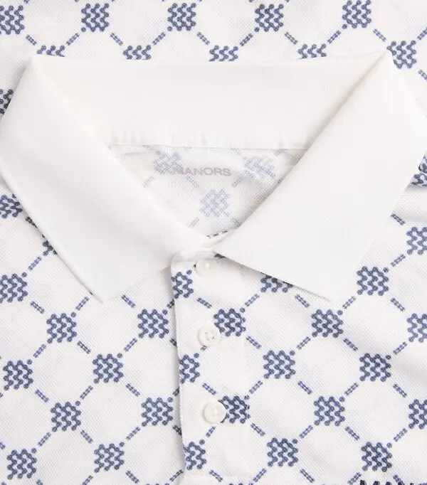 MANORS Piqué Monogram Goat Polo Shirt