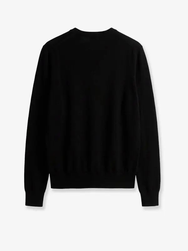 TOTEME Fine Crew Knit Wool And Silk Blend Sweater - Black