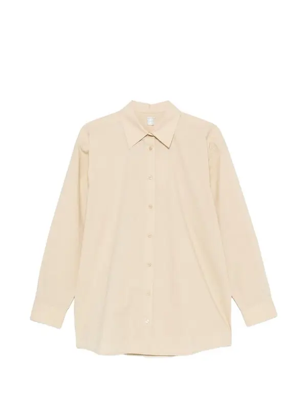 TOTEME Oversized Cotton Shirt With Tone-on-tone Stripes - Multicolor
