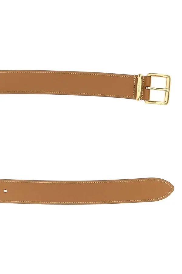 Miu Miu Leather Belt - Brown