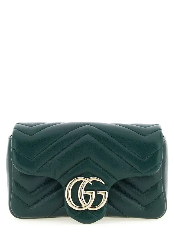 Gucci Gg Marmont Mini Shoulder Bag - Green