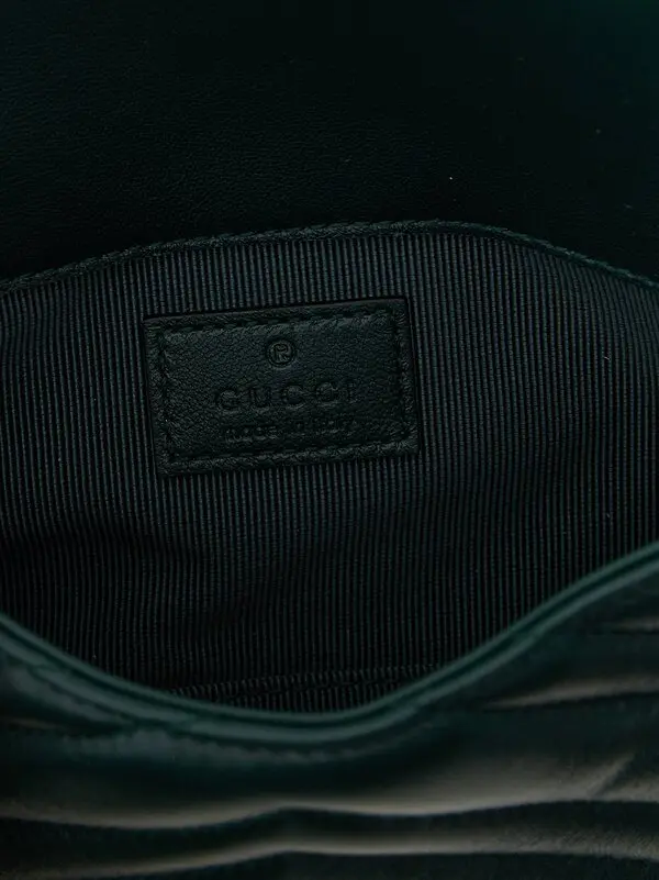 Gucci Gg Marmont Mini Shoulder Bag - Green