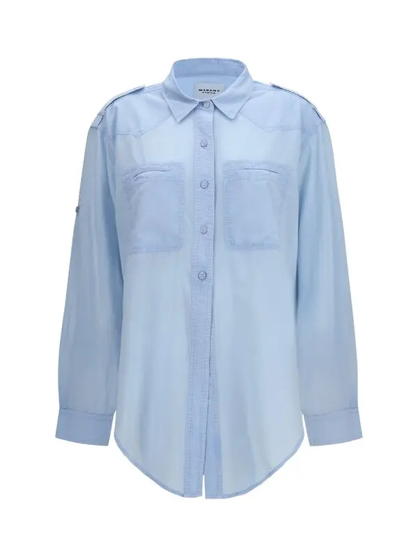 Isabel Marant Étoile Valiane Western-inspired Cotton Shirt - Blue