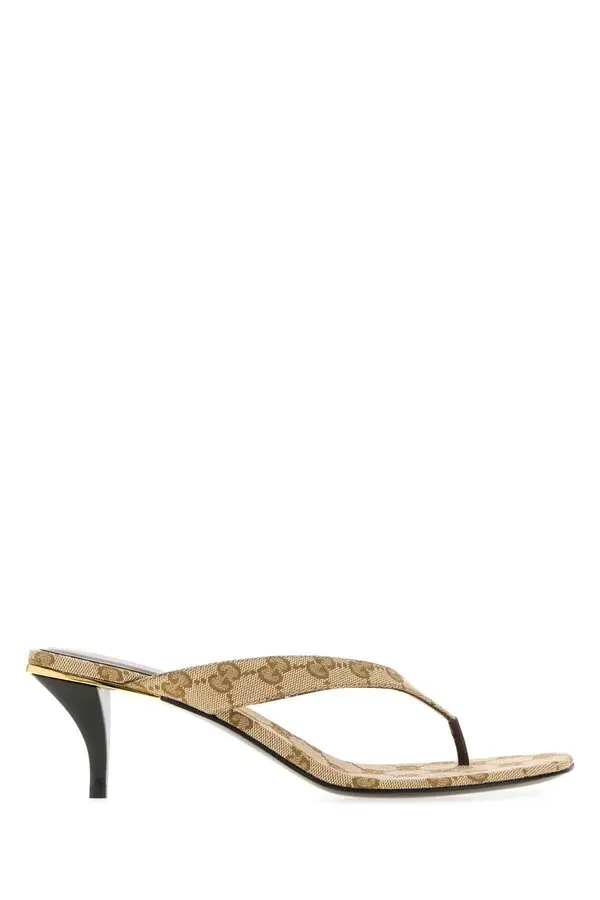 Gucci Gg Canvas Vittoria Thong Mules