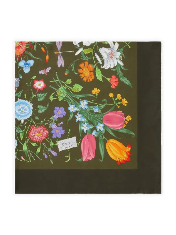 Gucci Printed Silk Twill Scarf