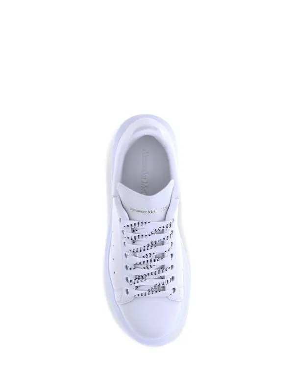 Alexander McQueen Leather Lace-up Sneakers With Platform Sole - White