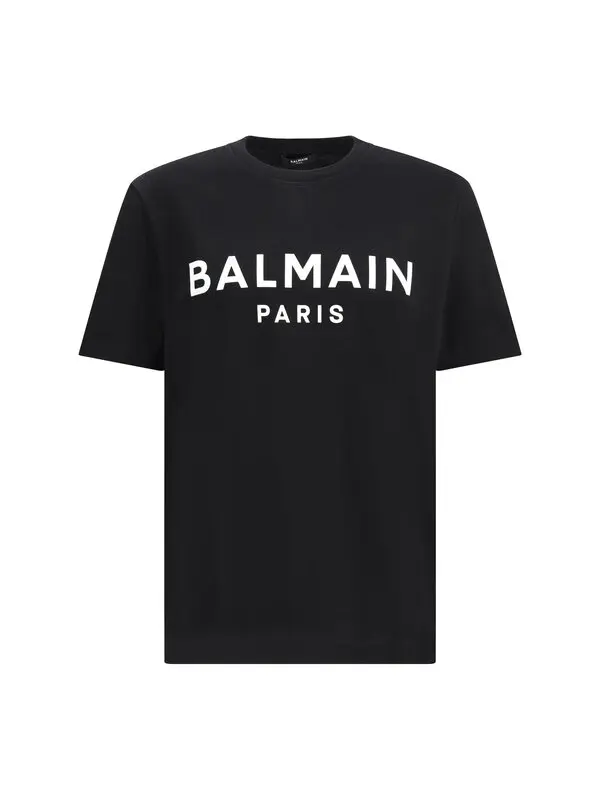 Balmain Cotton Print T-shirt - Black