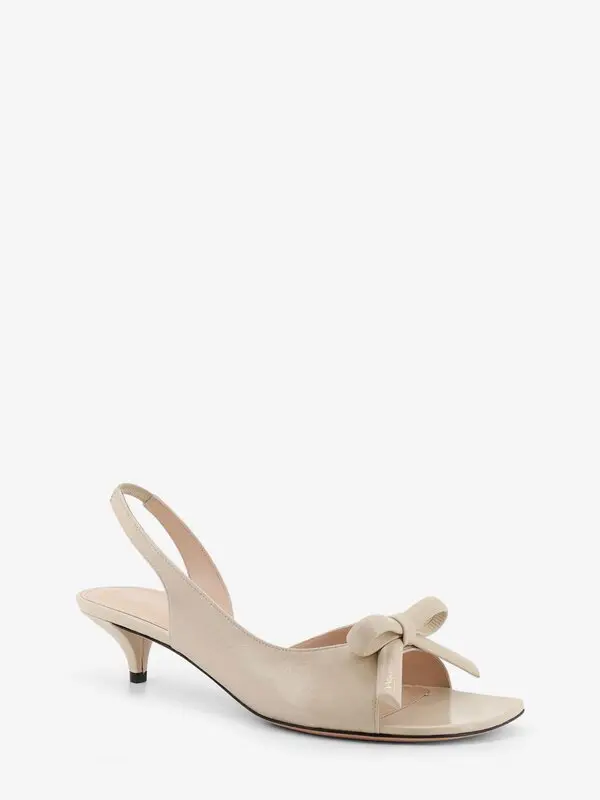 Dior Bow Detail Leather Slingback Sandals