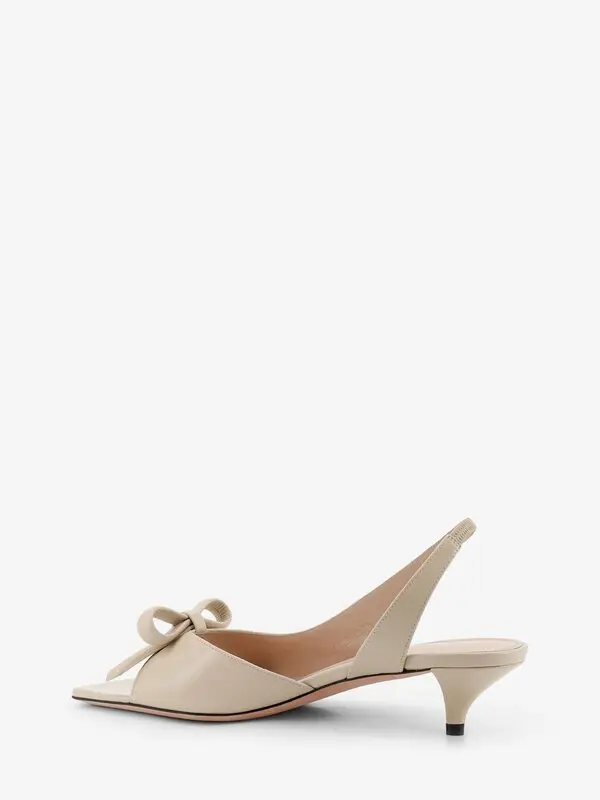 Dior Bow Detail Leather Slingback Sandals