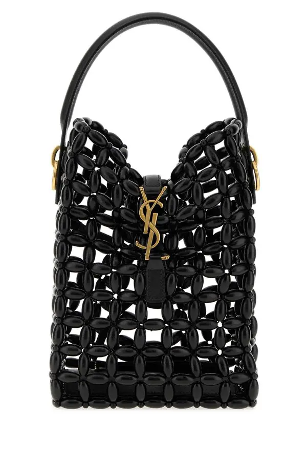 Saint Laurent Le 37 Grained Leather Bucket Bag - Black