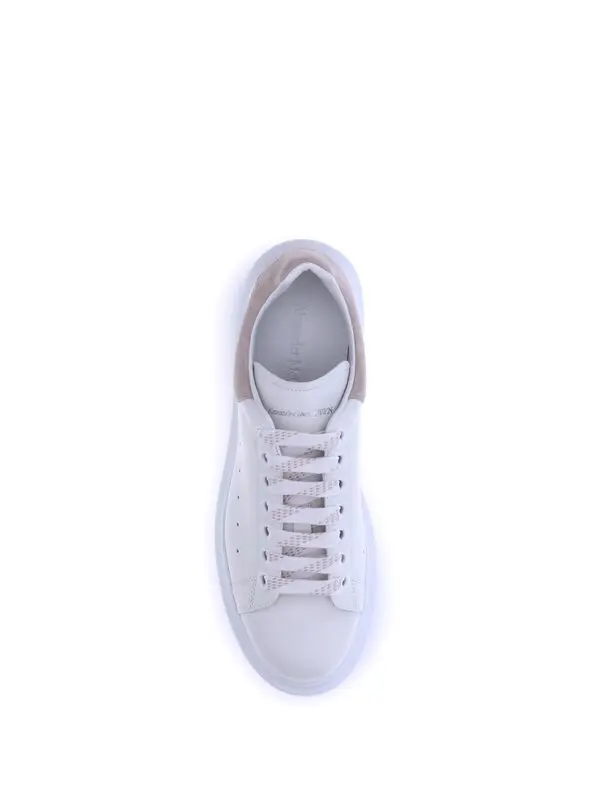 Alexander McQueen Leather Sneakers With Platform Sole - White