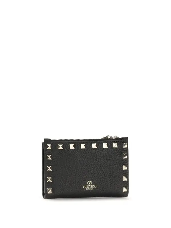 Valentino Garavani Rockstud Zip Card Holder - Black