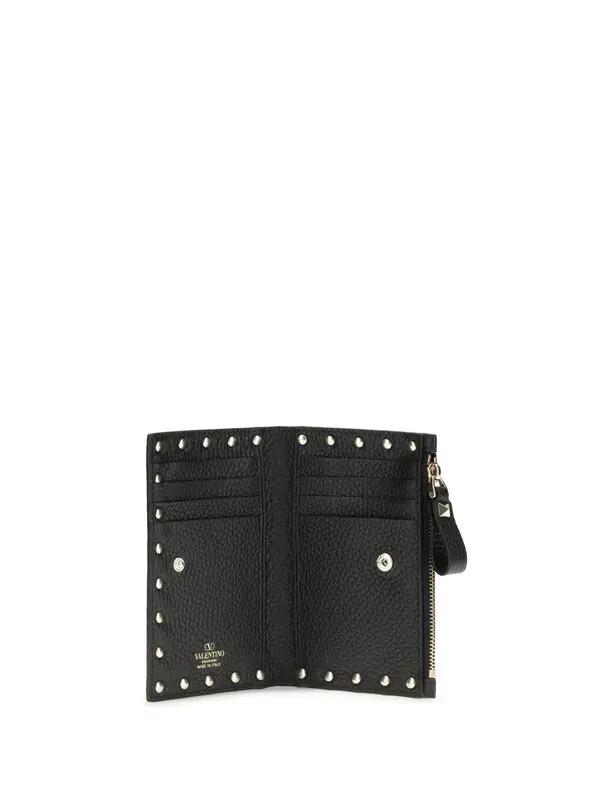 Valentino Garavani Rockstud Zip Card Holder - Black