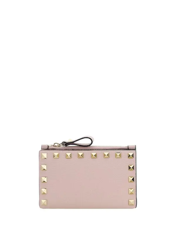 Valentino Garavani Rockstud Zip Card Holder - Pink