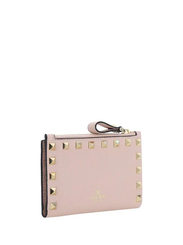 Valentino Garavani Rockstud Zip Card Holder - Pink