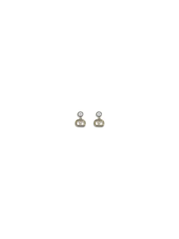 Valentino Garavani Ovalette Logo Stud Earrings