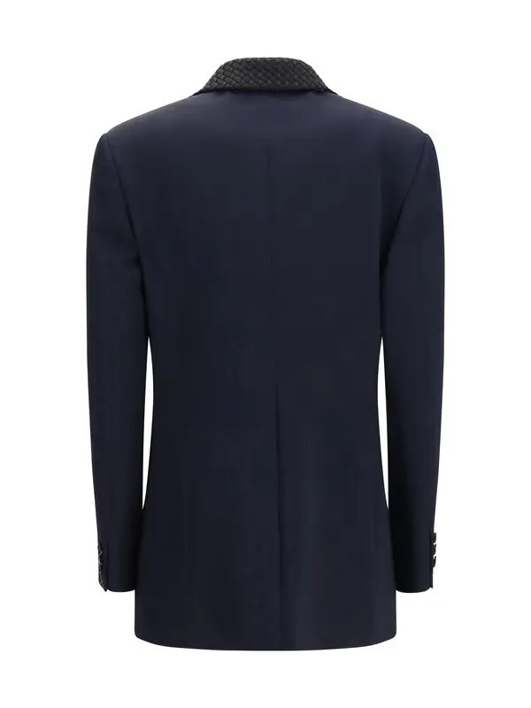 Bottega Veneta Single-breasted Jacket With Intrecciato Motif